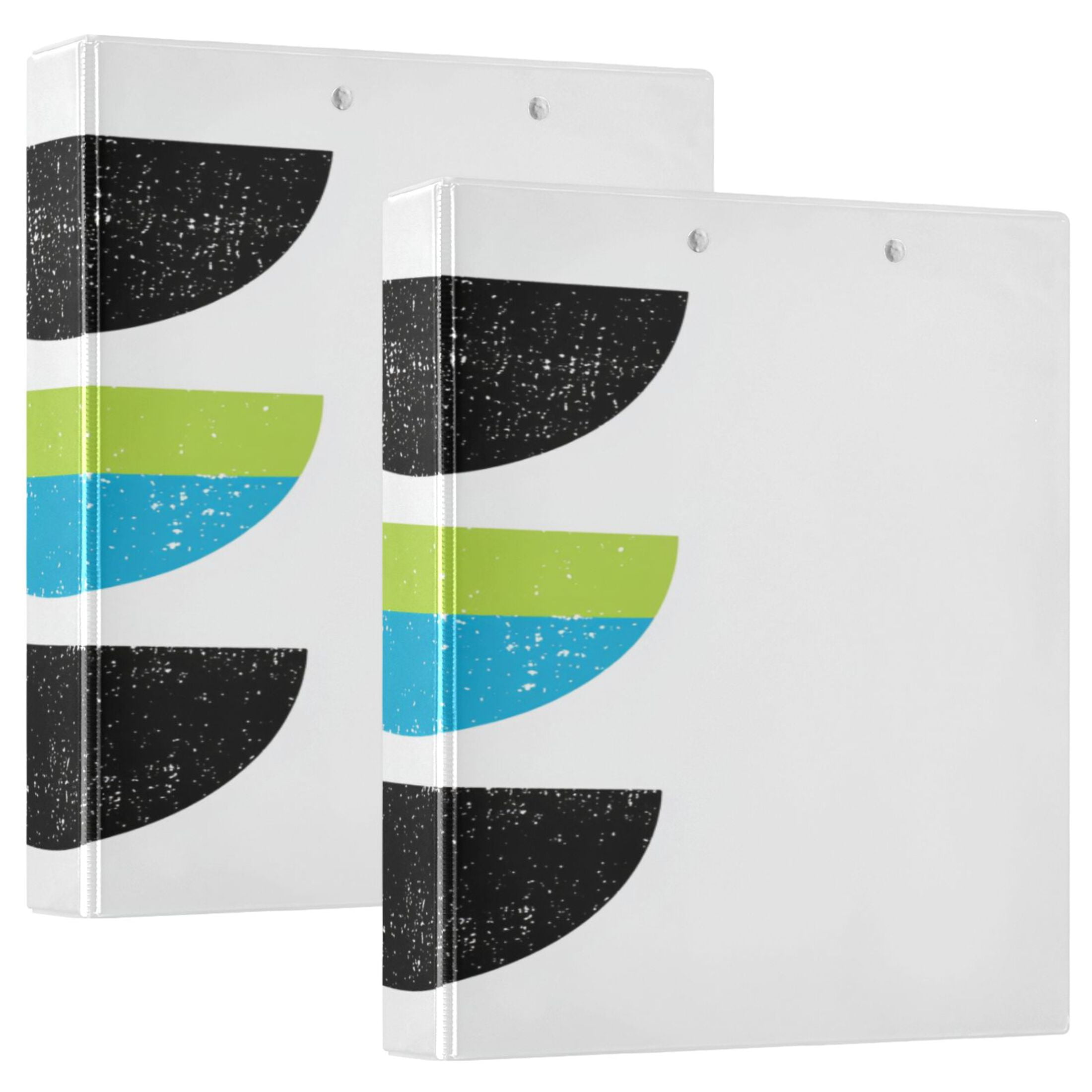 Simple Bowl Pattern 12.4x10.6in PVC Round Ring Binder, D-Ring 3-Hole ...