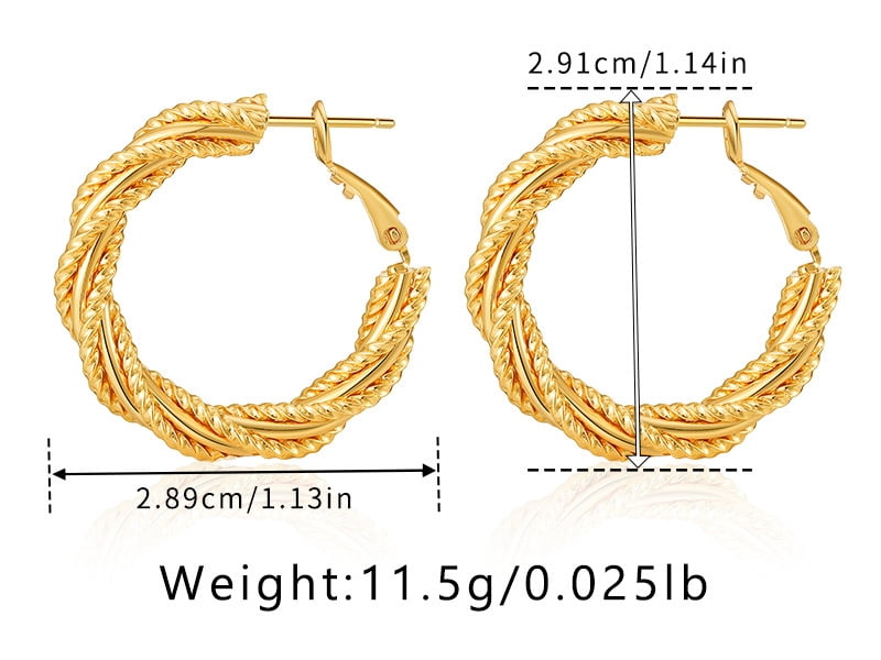 Simple Bracelet Personalized Earrings Style Copper Plating 18K Real ...