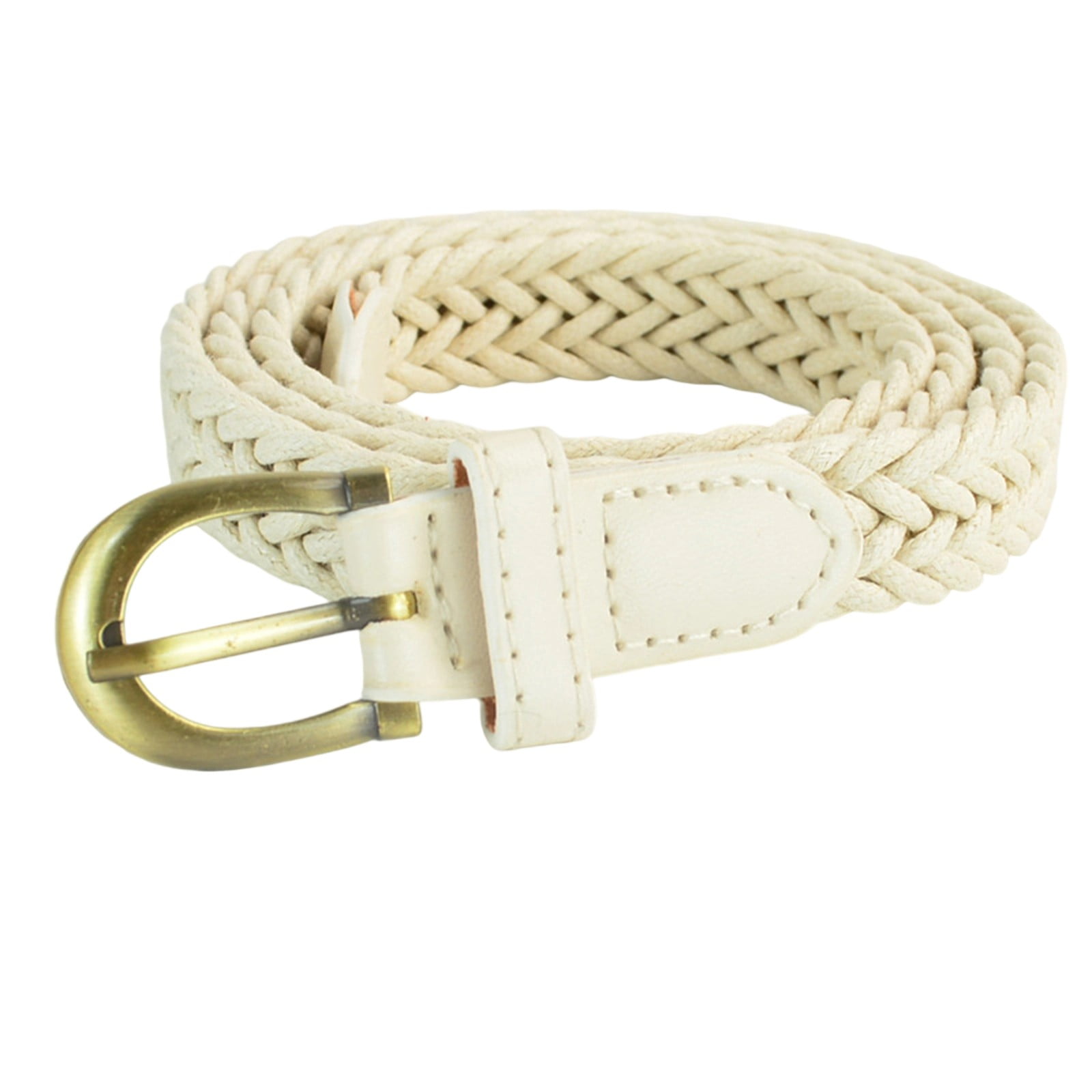 Simple Braided Belt with Textured Cord Accent Adjustable Thin Waist ...