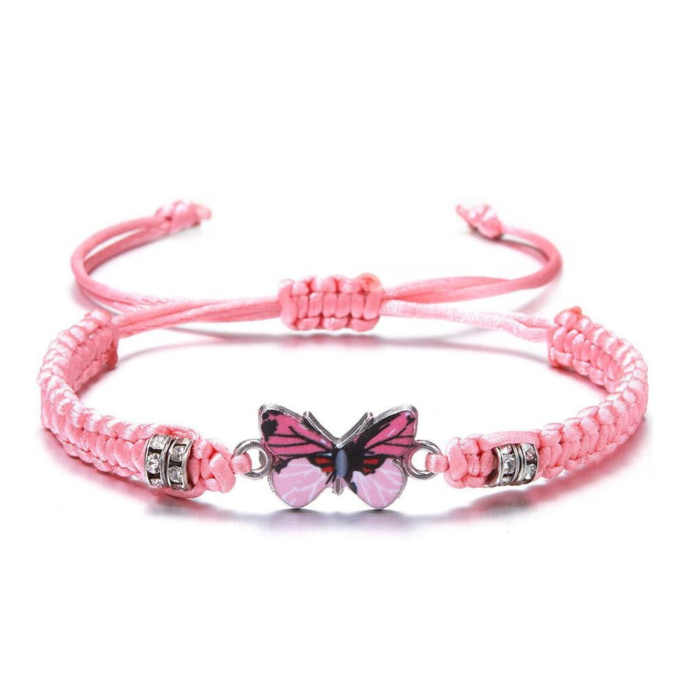 Simple Braided String Bracelet For Women e Butterfly Adjustable Girls ...