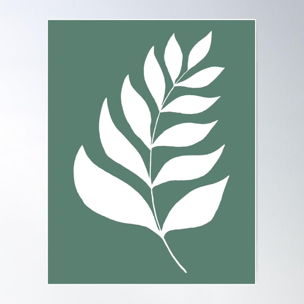 Simple Branches - Sage Poster Wall Art, Modern Wall Decor For Living ...