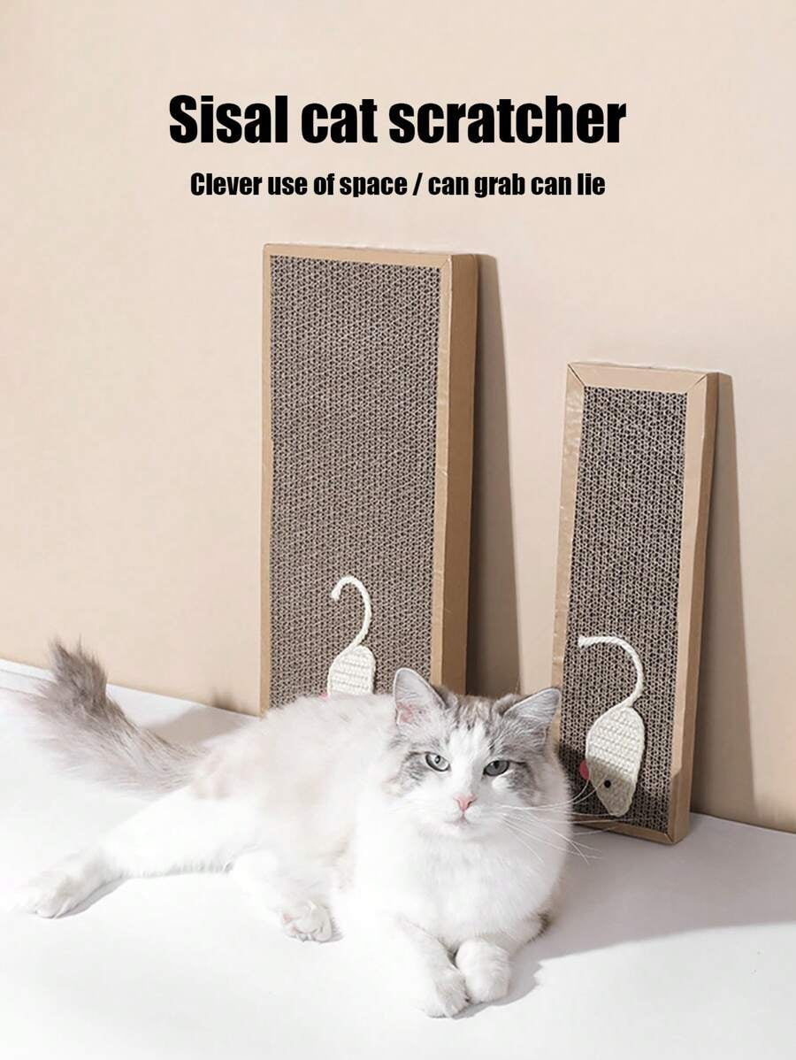 Simple Brown Pet Sisal Corrugated Paper Cat Scratch Board, Sisal Rope ...
