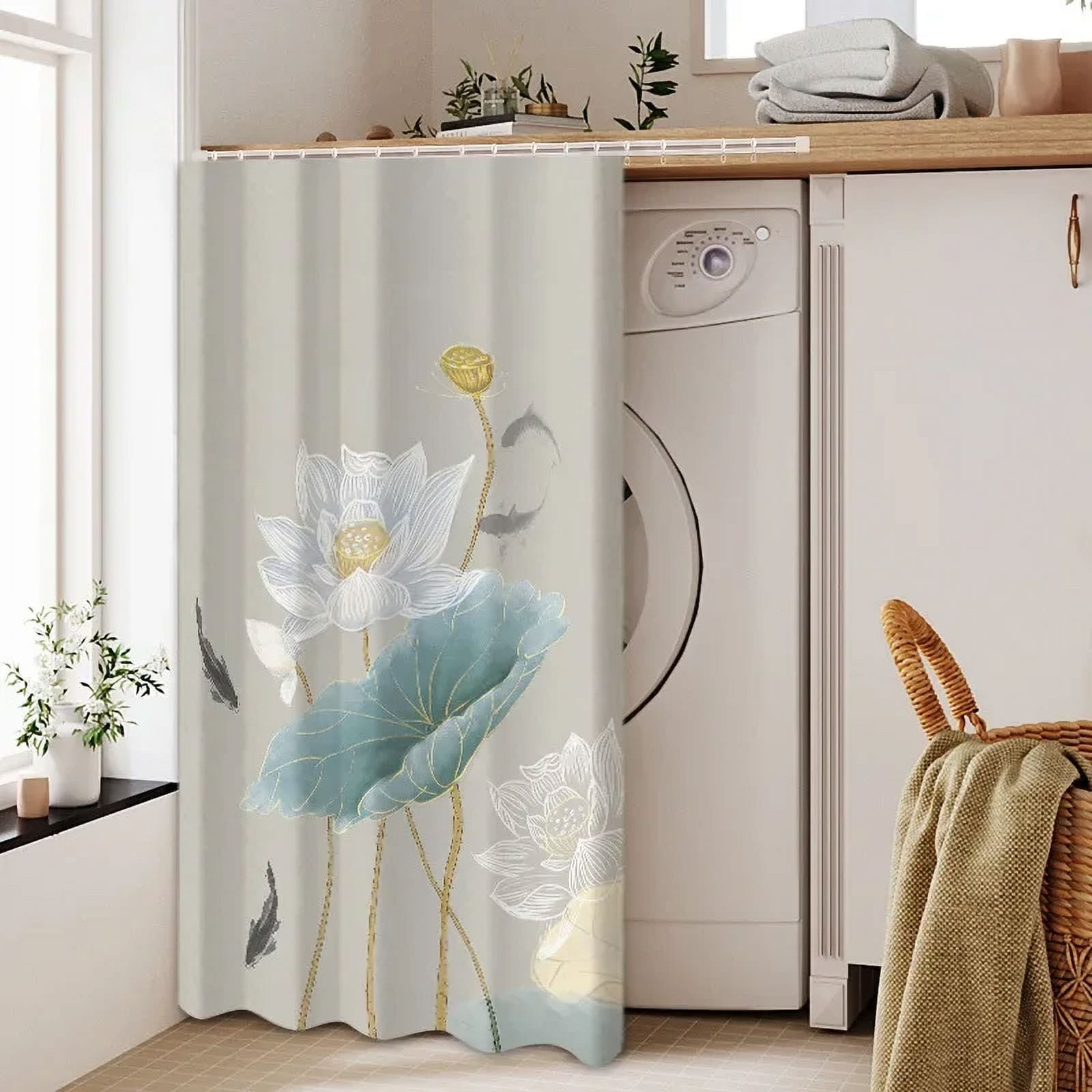 Simple Cabinet Curtains Kitchen Dustproof Half-Curtain Self-Adhesive ...
