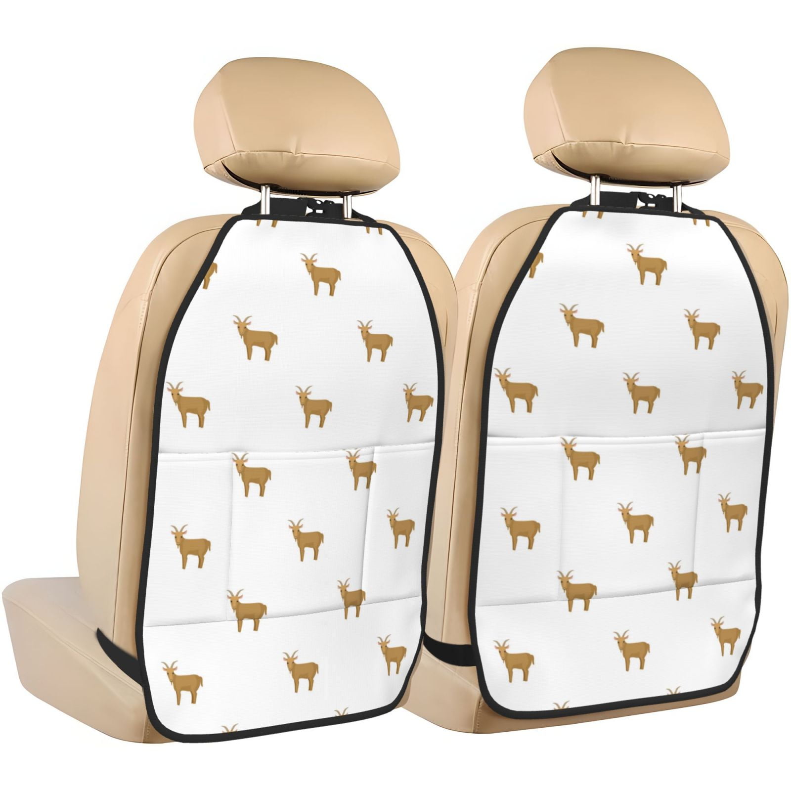 Simple Cartoon Cute Goat Mats Back Seat Protectors, Car Seat Protector ...