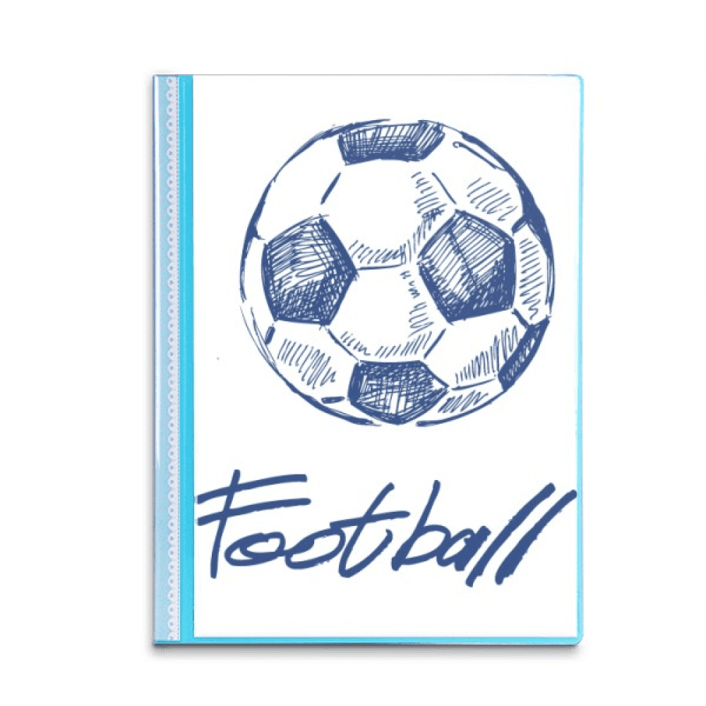 Simple Cartoon Football Blue Pattern Book Sheet Protectors Portfolio ...