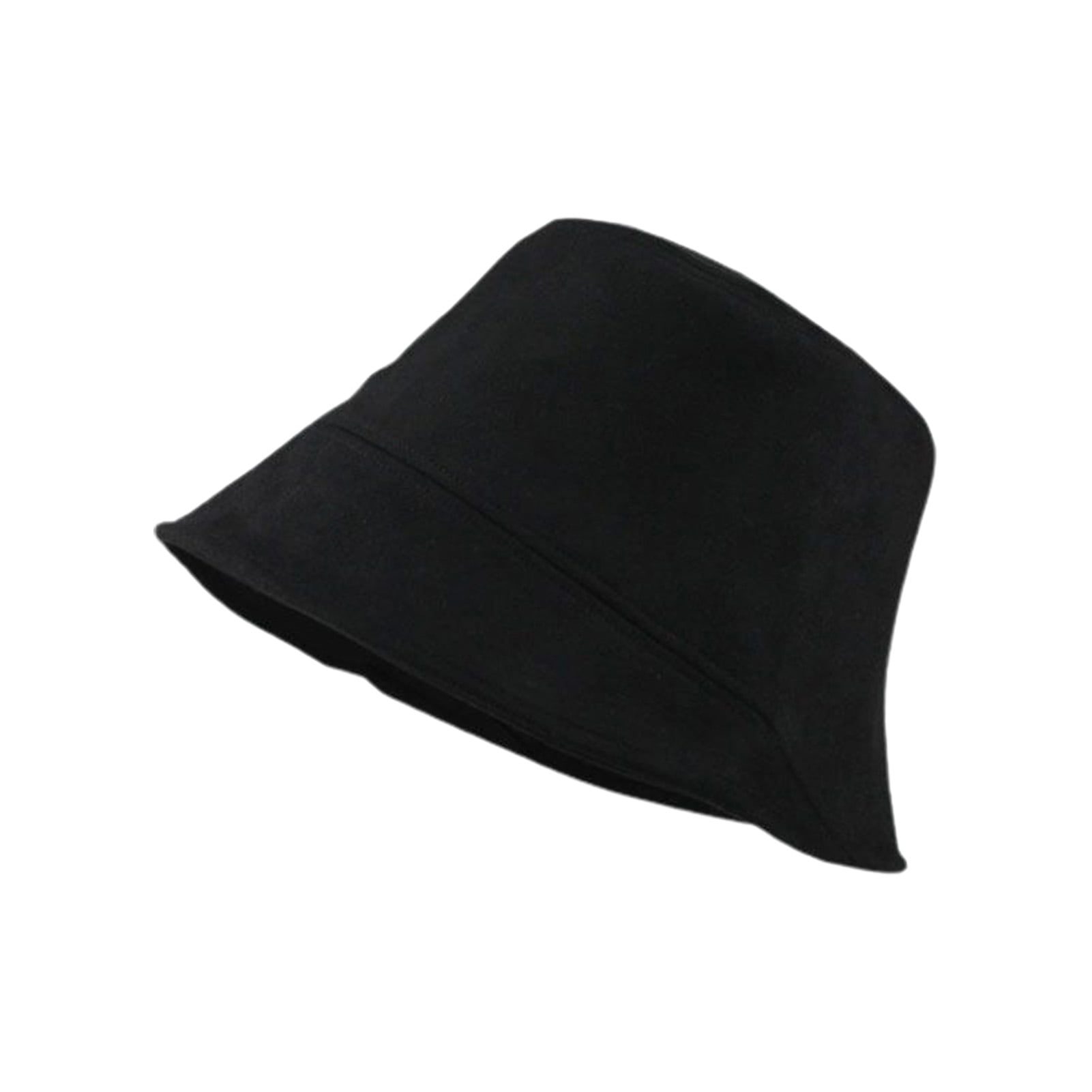 Simple Casual Bucket Hat Outdoor Cap Summer Travel Irregular Brim Solid ...