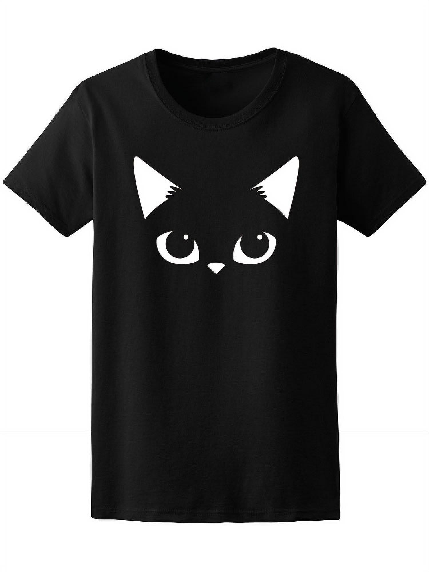 Simple Cat Icon T-Shirt Women -Image by Shutterstock, Female Large ...