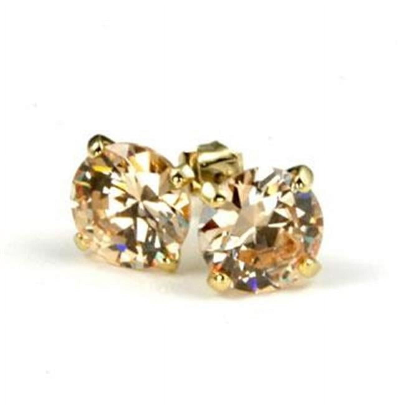 Simple Champagne CZ Studs - Walmart.com