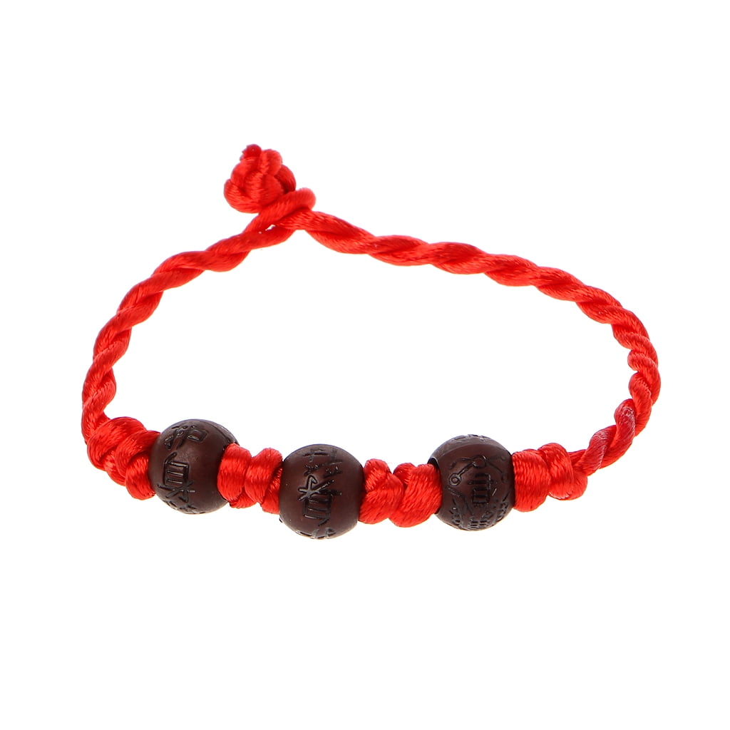 Simple Chinese Lucky Braided Red String Amulet Bracelet for Yoga ...