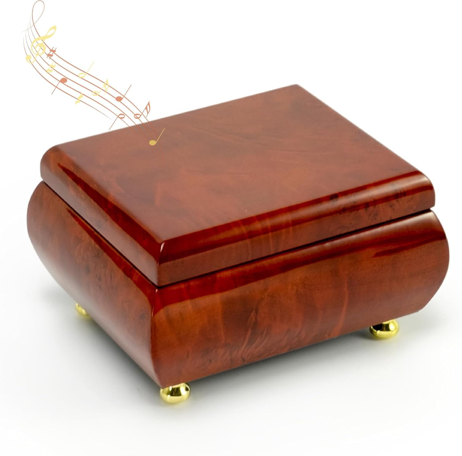 Simple Classy Wooden Musical Jewelry Box - Personalized Music Earrings ...