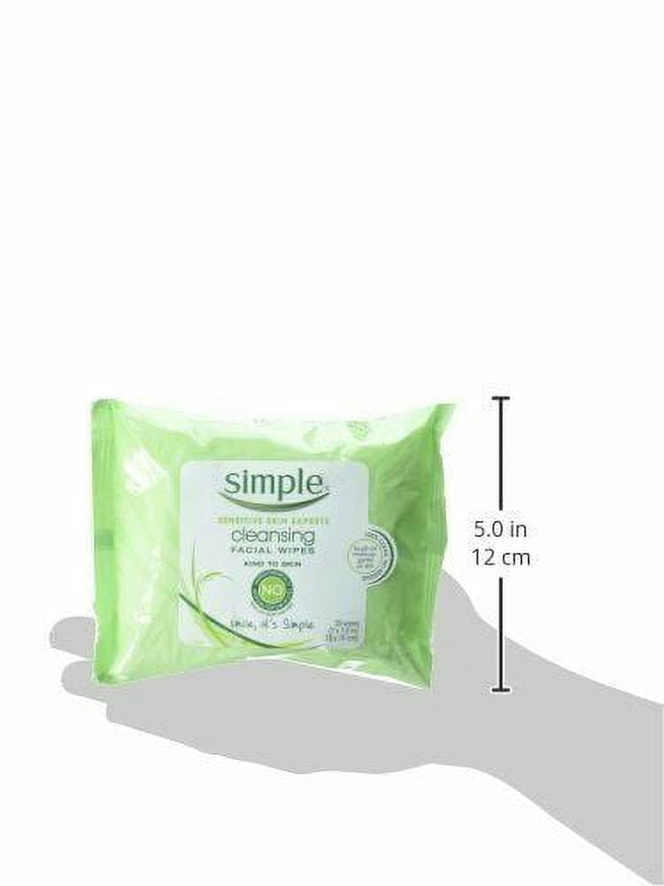 Simple Gentle Face Cleansing Wipes, Sensitive Skin, Scent Free, 25 ...
