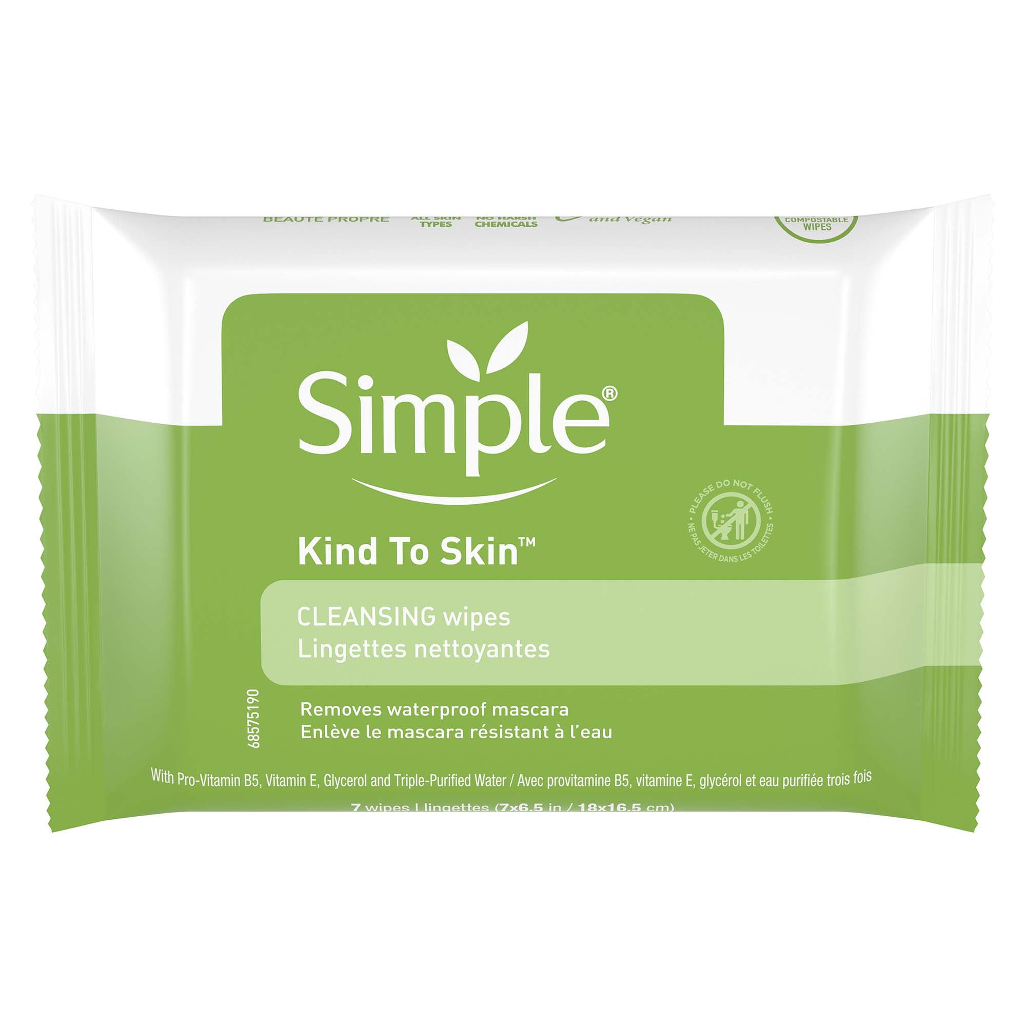 Simple Gentle Hydrating Facial Cleansing Wipes, Cruelty-Free, 7 Wipes ...