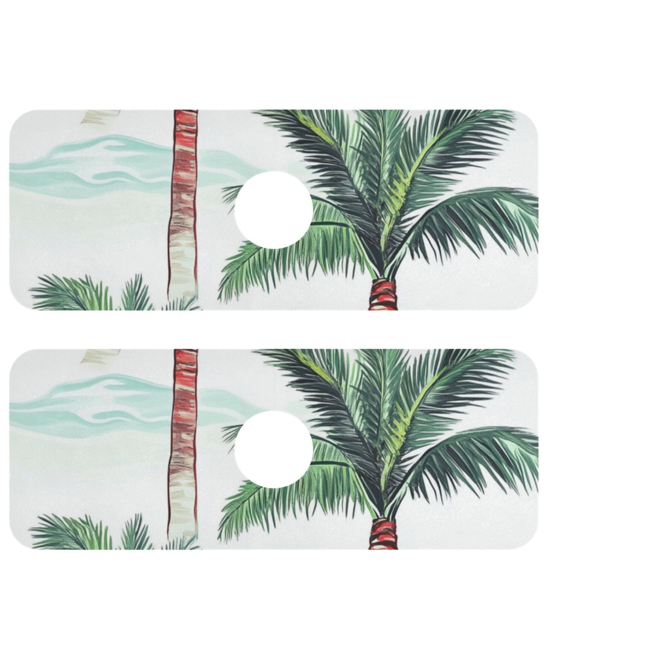 Simple Coconut Trees Kitchen Sink Splash Guard, Silicone Sink Faucet ...