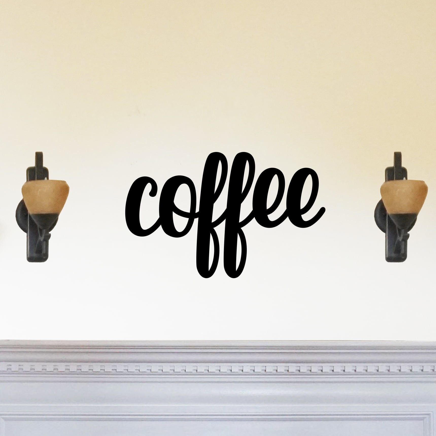 Simple Coffee Sign - Beautiful Solid Steel Home Decor Decorative Accent ...