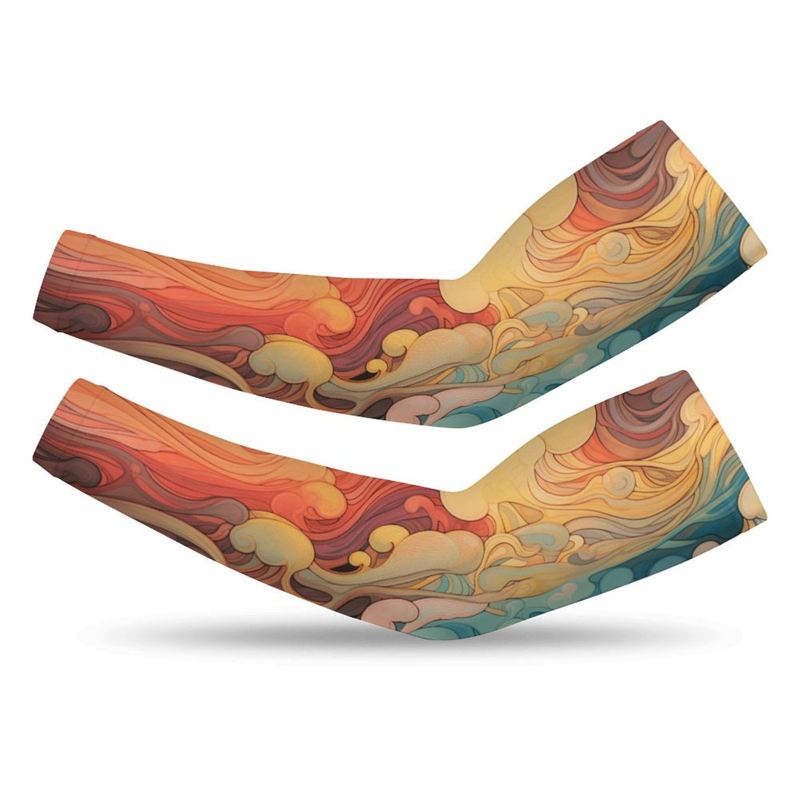 Simple Colored Ripple Gardening Sleeves Farm Sun Protection Arm Cooling ...