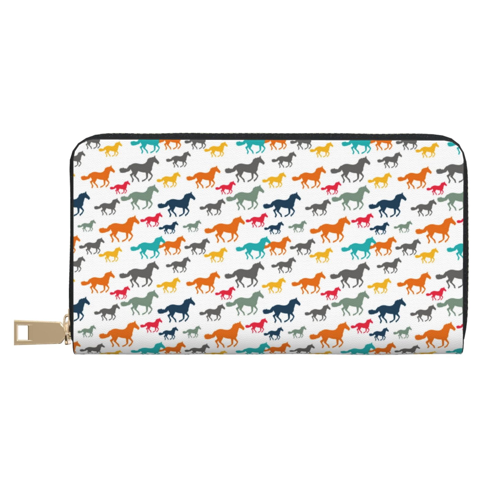 Simple Colorful Cute Horse Wallet Women, Leather Bifold Multi Card ...