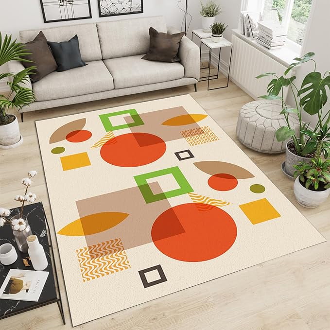 Simple Colorful Geometric Living Room Carpets, Modern Area Rugs, Indoor ...