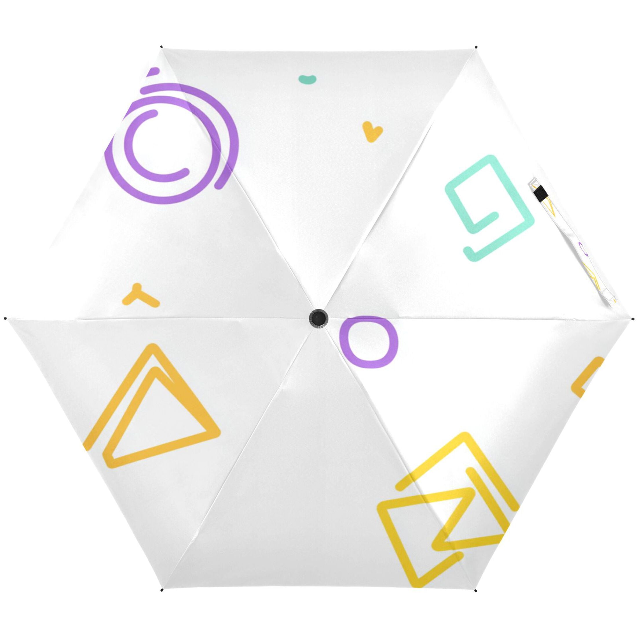 Simple Colorful Geometric Pattern Umbrellas for Sun Auto Open Close ...
