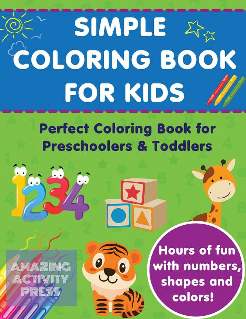 Simple Colouring Book For Kids: Perfect Colouring Book for Preschoolers ...