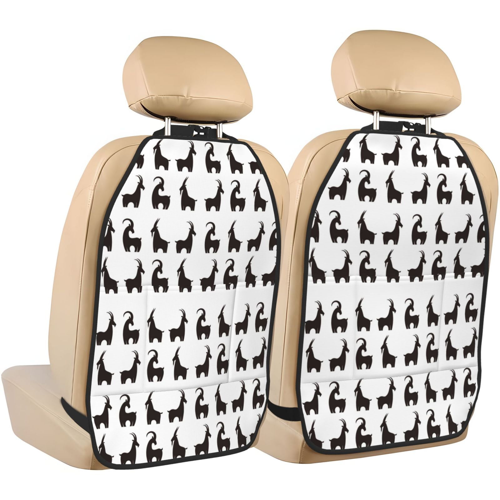 Simple Cool Goat Black Mats Back Seat Protectors, Car Seat Protector ...