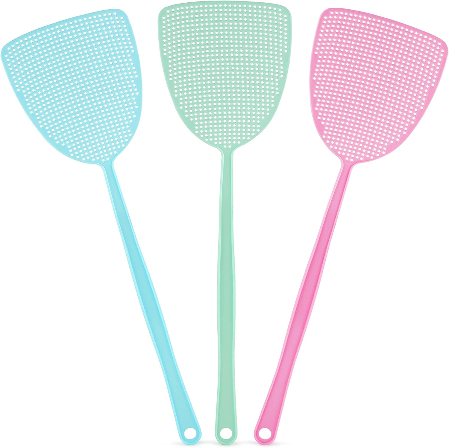 Simple Craft 3 Pack Fly Swatters Heavy Duty Set - 17.5-Inch Extra Long Fly Swatter with Wide ...