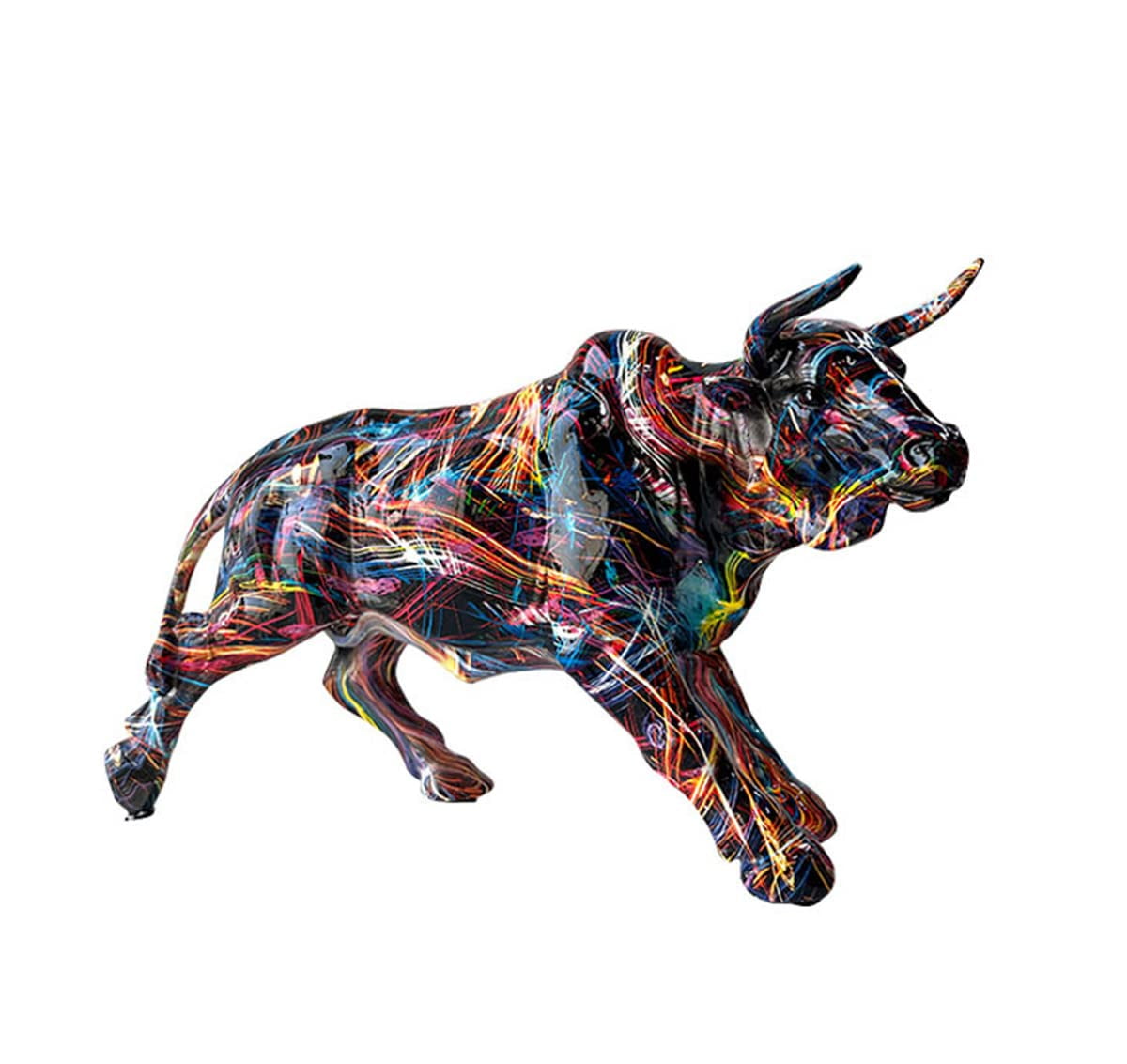 Simple Creative 11 Inches Bull Resin Statue Gifts Modern Home ...