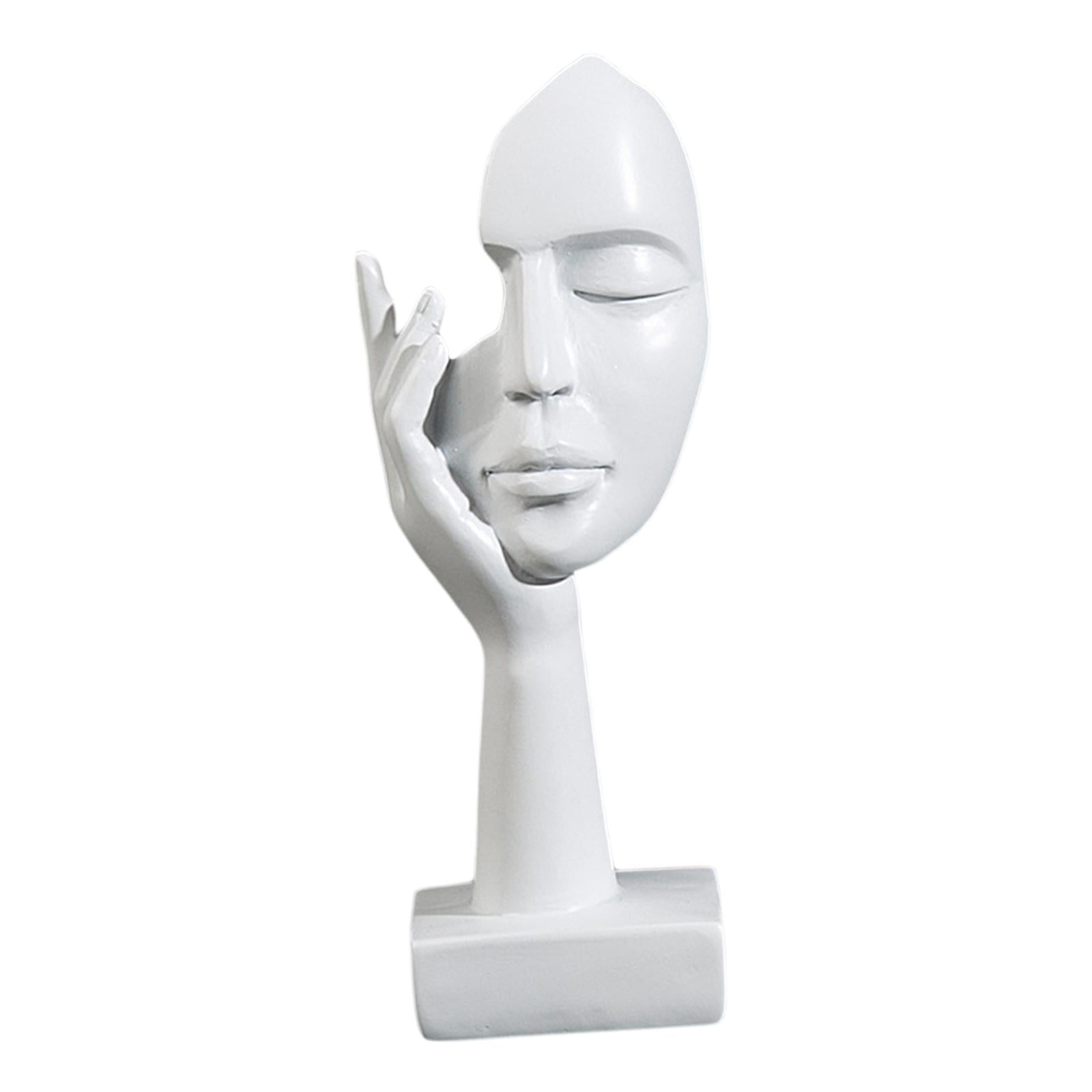 Simple Creative Face Art Statue, Thinker Lady Sculpture, Abstract ...