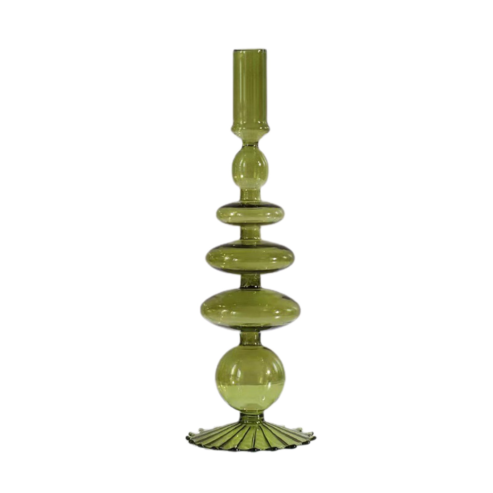 Simple Creative Glass Vase Candlestick Waves Bubbles Stacking ...