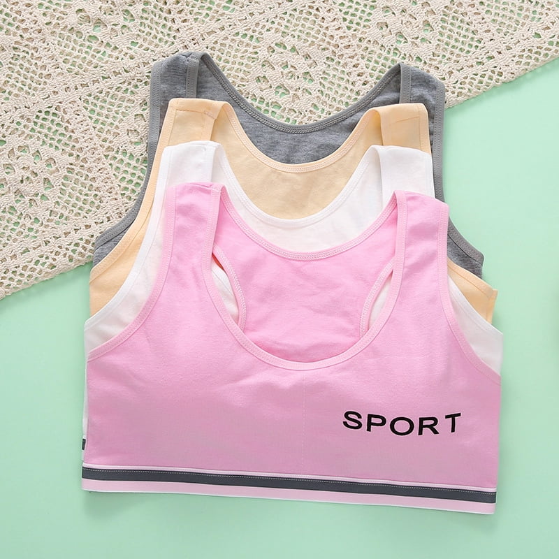 Simple Cropped Cami Training Bra for Girls | Ultra Soft Cotton Stretch ...