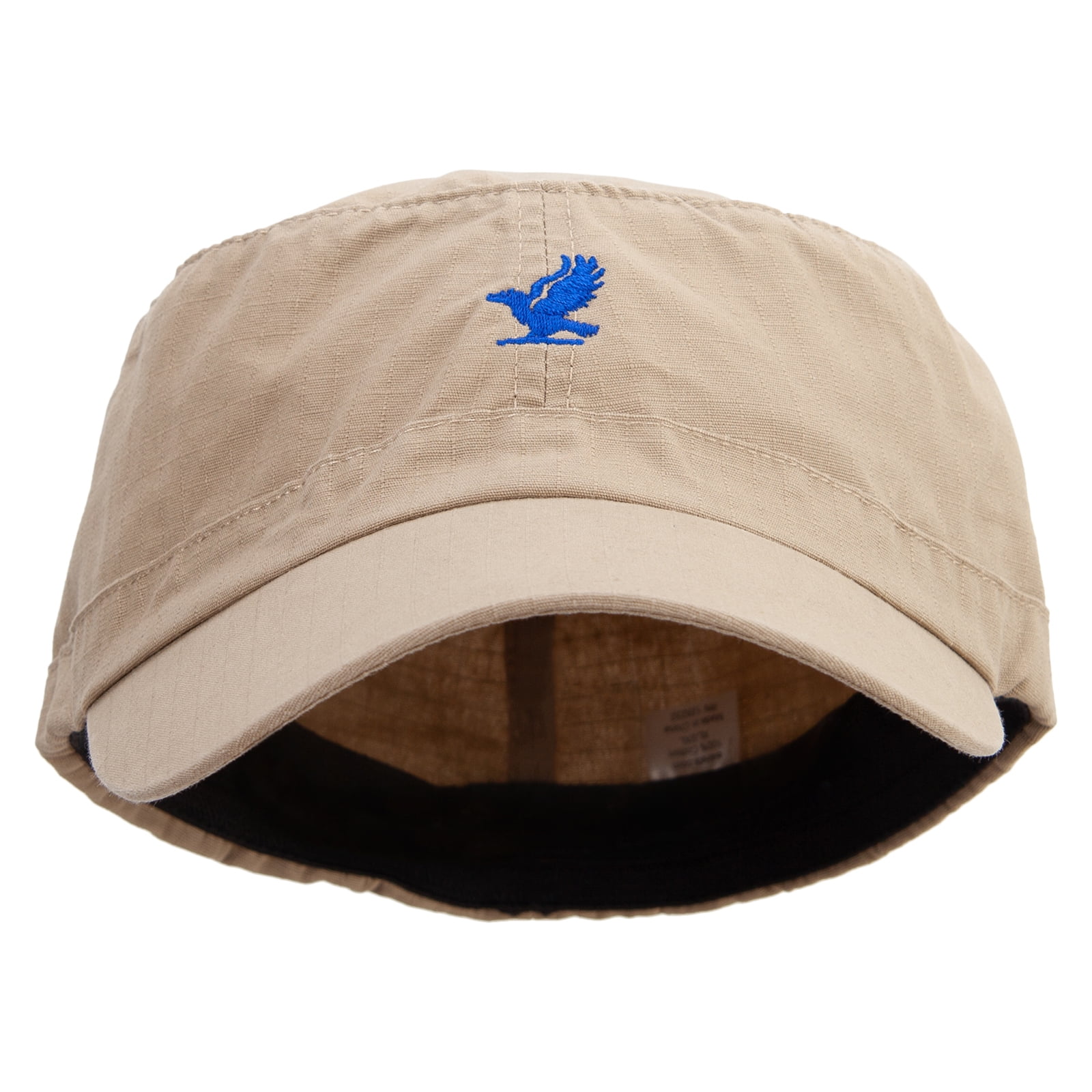 Simple Crow Logo Embroidered Big Size Fitted Ripstop Cotton Military ...
