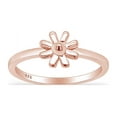 AFFY Simple Daisy Flower Promise Ring 14k Rose Gold Over Sterling ...