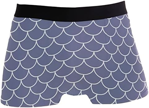 Simple Dark Fish Scale Mermaid Mens Soft Breathable Boxer Briefs ...