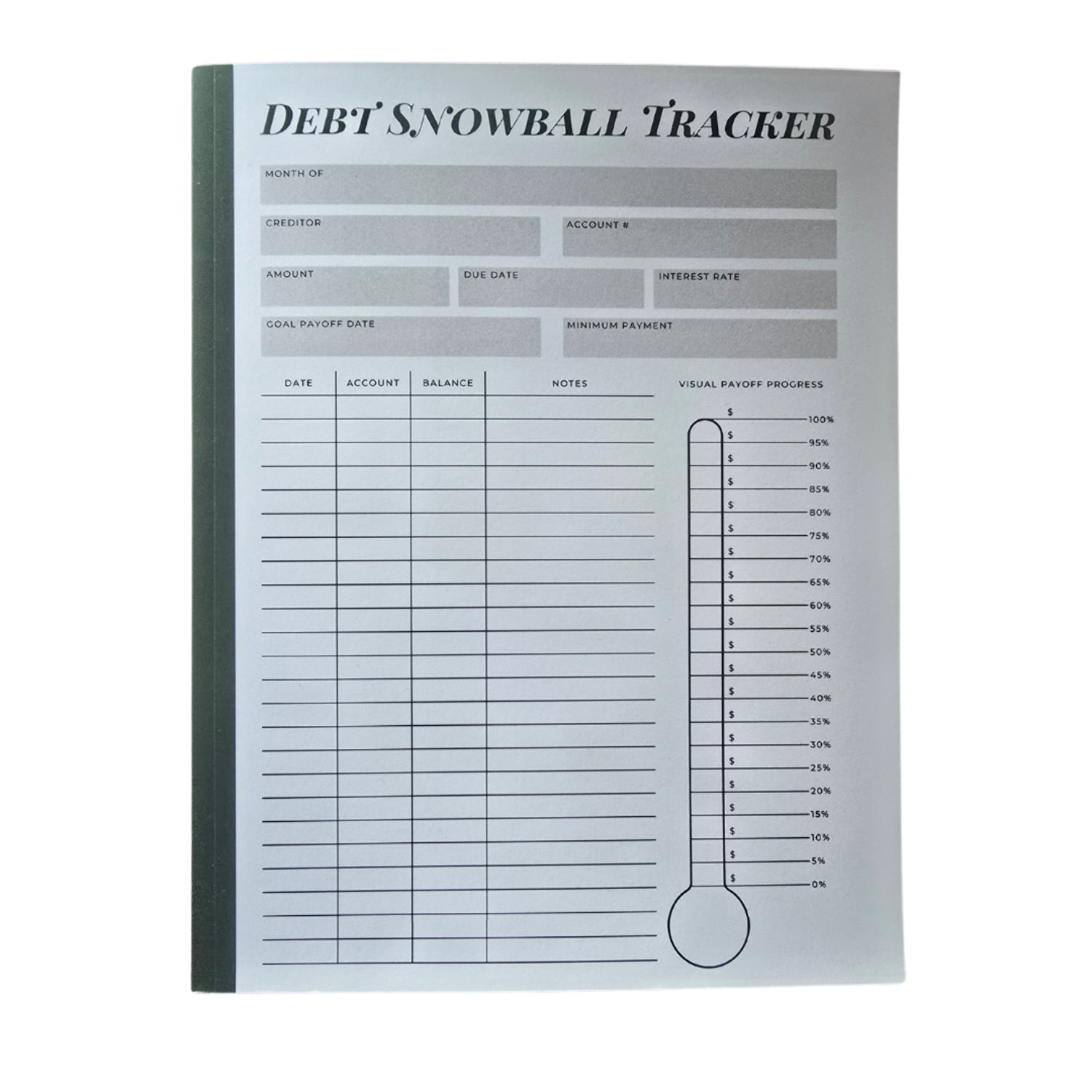 Simple Debt Tracker Notebook for Effective Money Management - Walmart.com