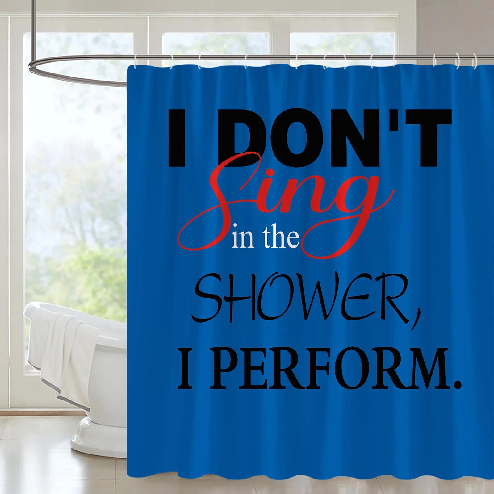Simple Decor Shower Curtain I Do Not Sing in the Shower Inspirational ...