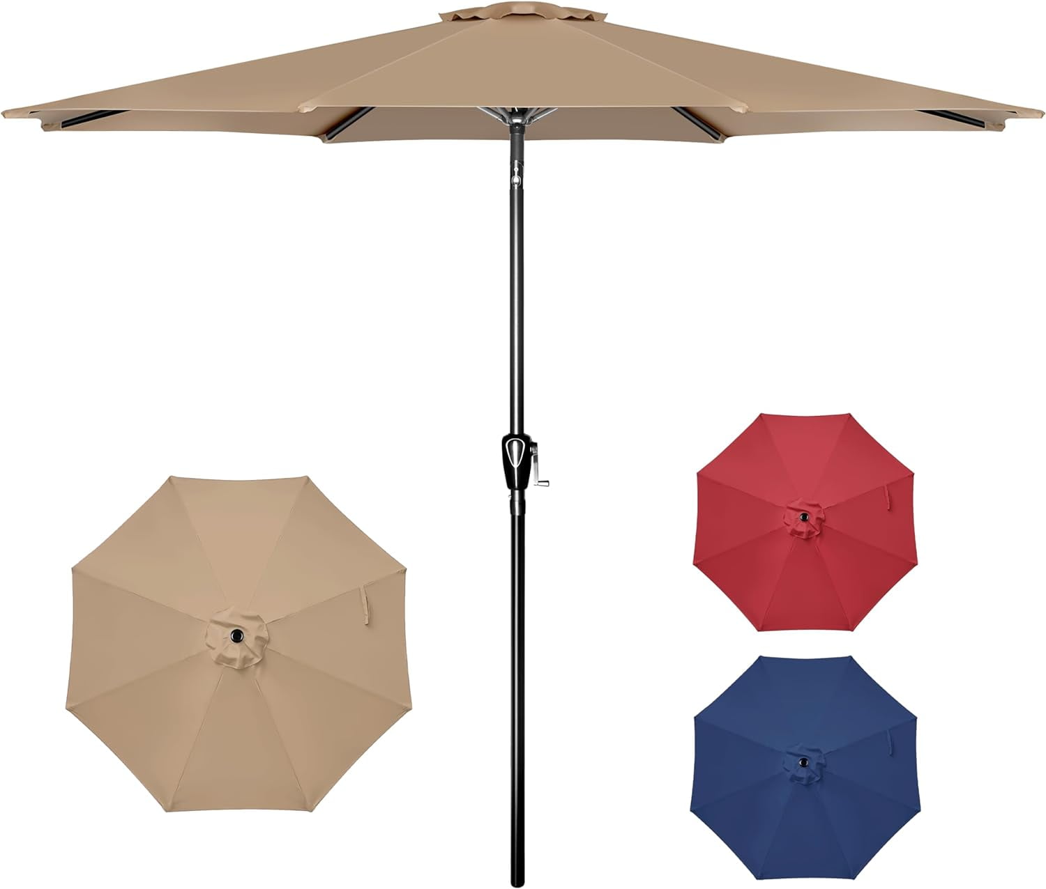 Simple Deluxe 10 ft Outdoor Patio Umbrella -Tan - Walmart.com