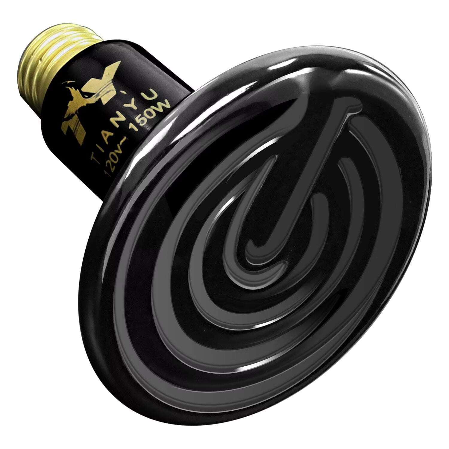 Simple Deluxe 150W Ceramic Heat Emitter Reptile Heat Lamp Bulb No Light ...