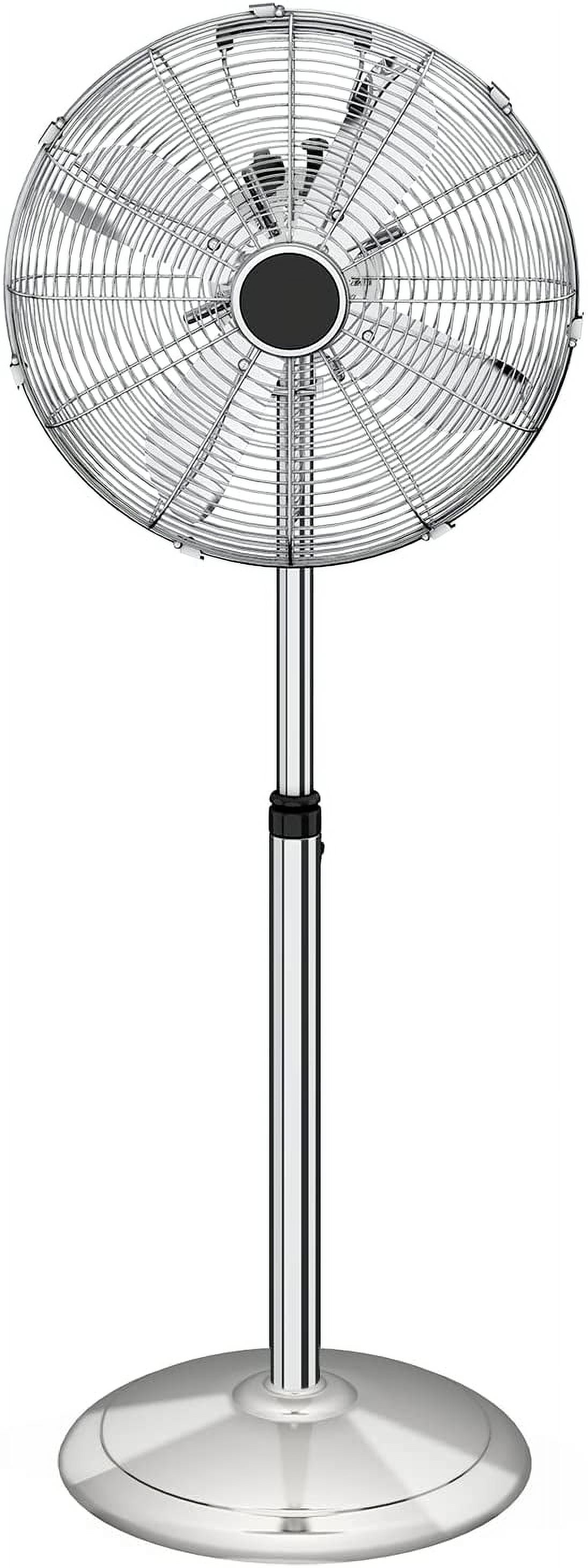 Simple Deluxe 16 Inch Stand Fan, Adjustable Heights, Ocillation 75°, 3 Settings Speeds, Low ...