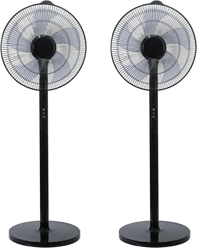 Simple Deluxe 16 Inches Stand Fan with Pedestal Base, Height Adjustable ...