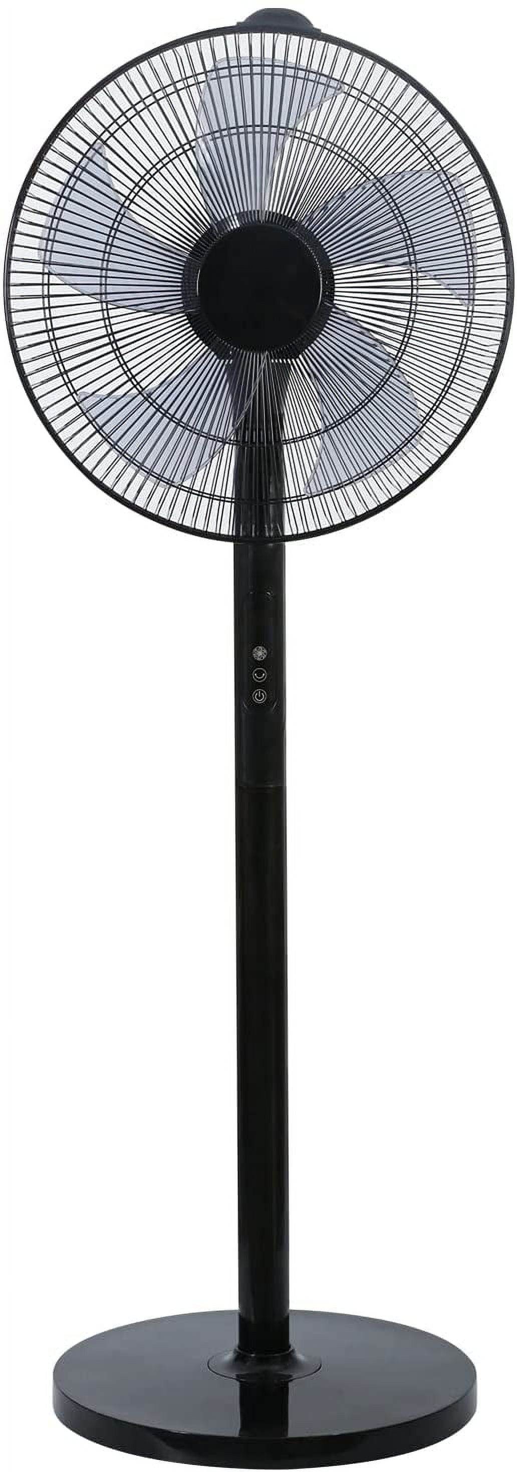 Simple Deluxe 16 Inches Stand Fan with Pedestal Base, Height Adjustable ...