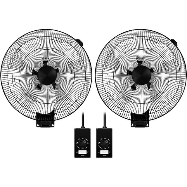 Simple Deluxe 18 inch High Velocity Oscillating Wall Mount Fan for ...