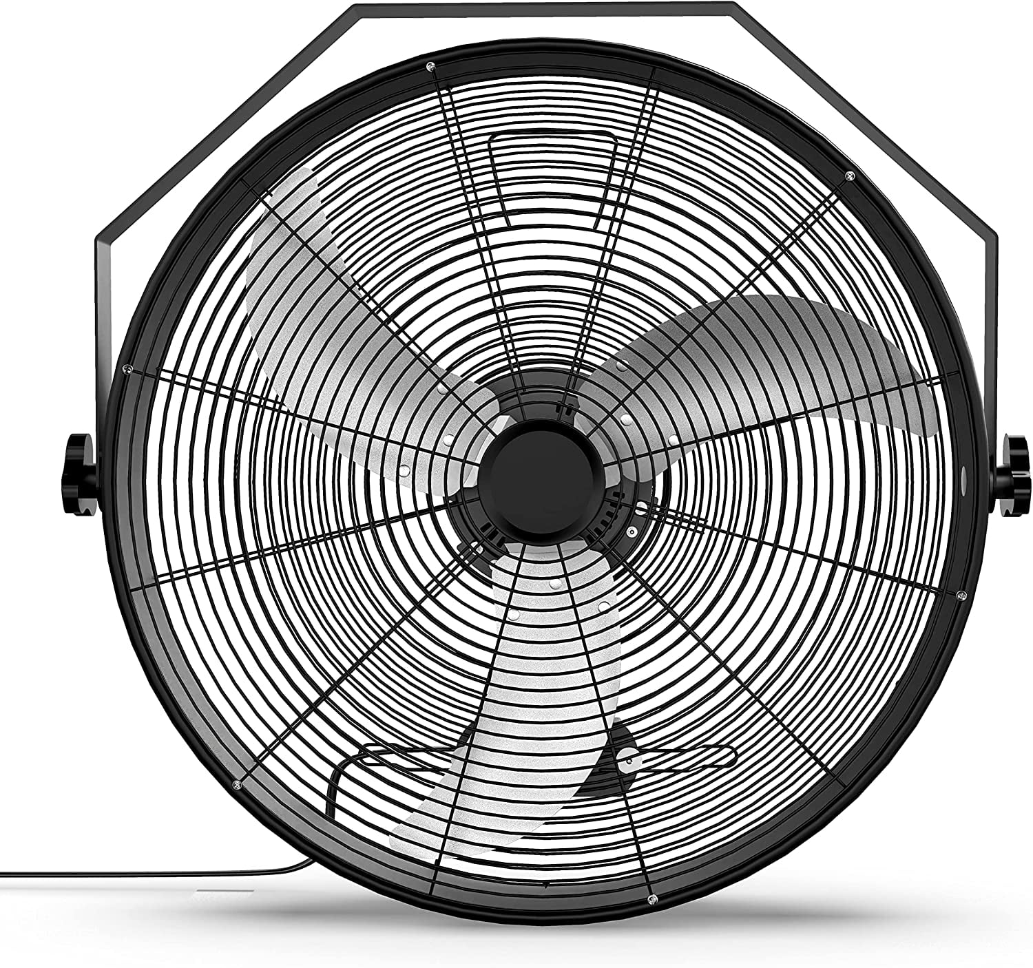 Simple Deluxe 18 inch High Velocity Wall Mount Fan with Rack, 3 Speed ...