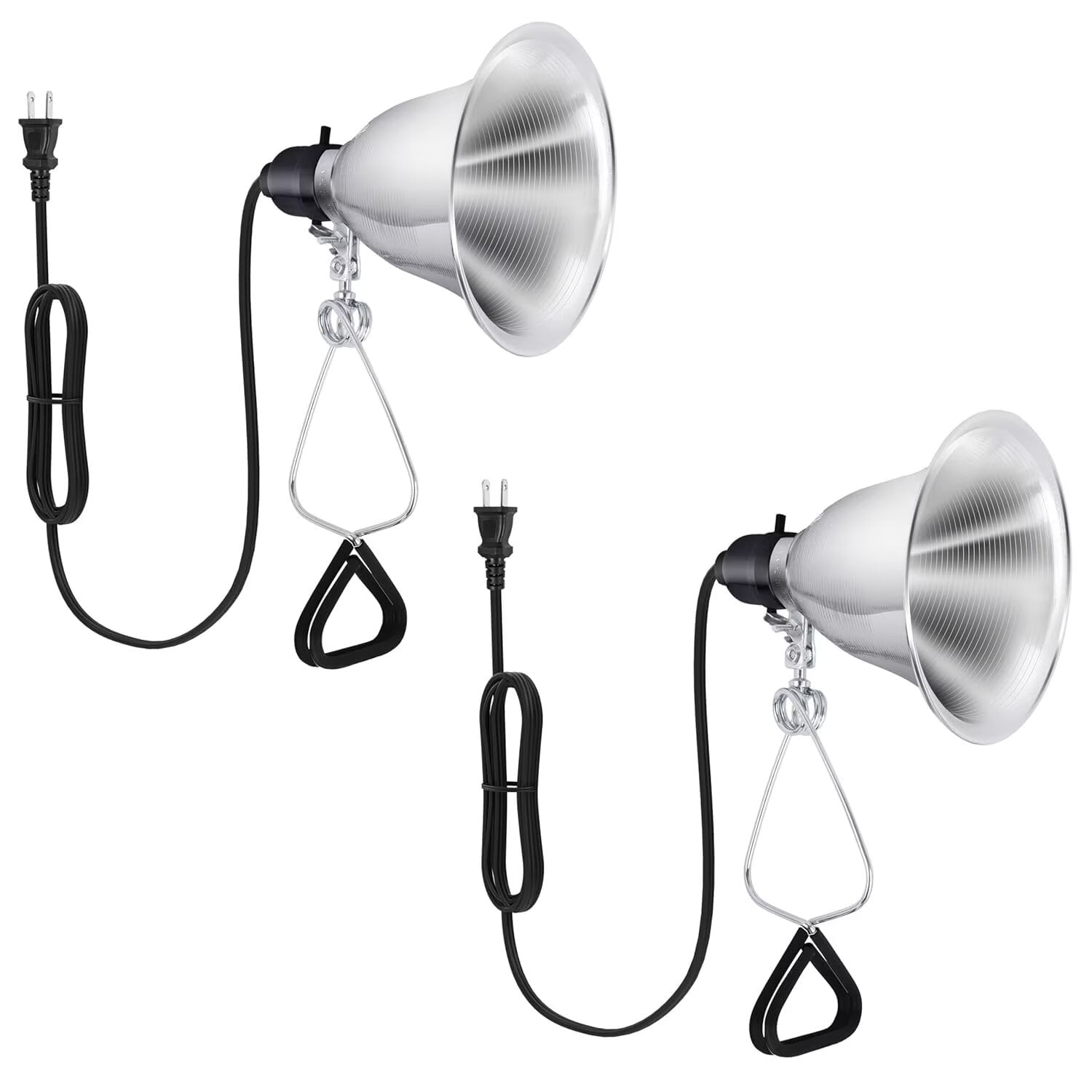 Simple Deluxe 2-Pack Clamp Lamp Light, 5.5'' Aluminum Reflector, 60W, 6 ...