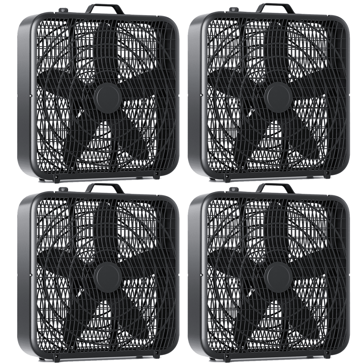 Simple Deluxe 20-Inch Box Fan, 3-Speed Air Circulation Fan with ...