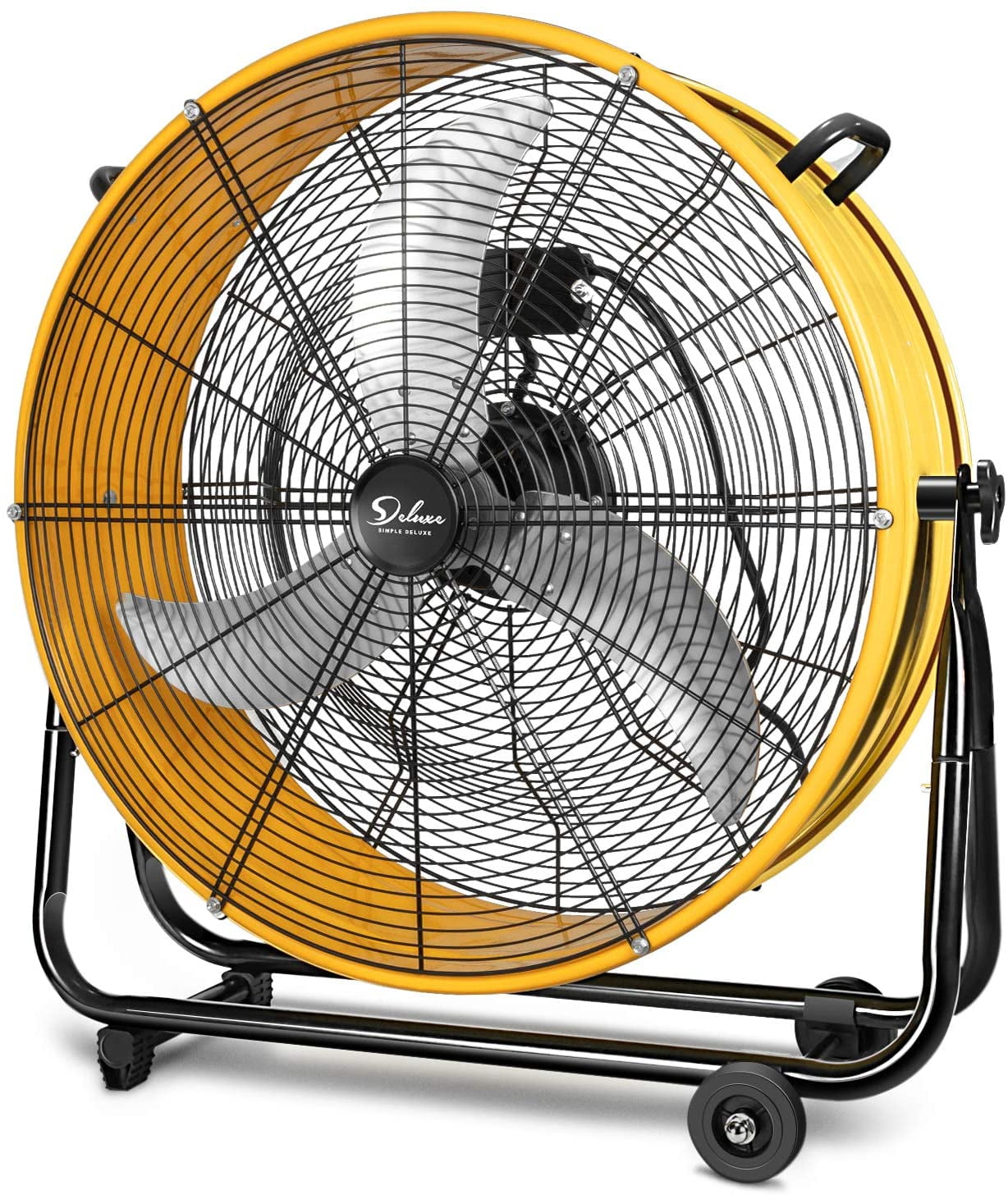 Simple Deluxe 24 Inch Heavy Duty Metal Industrial Drum Fan, 3 Speed ...