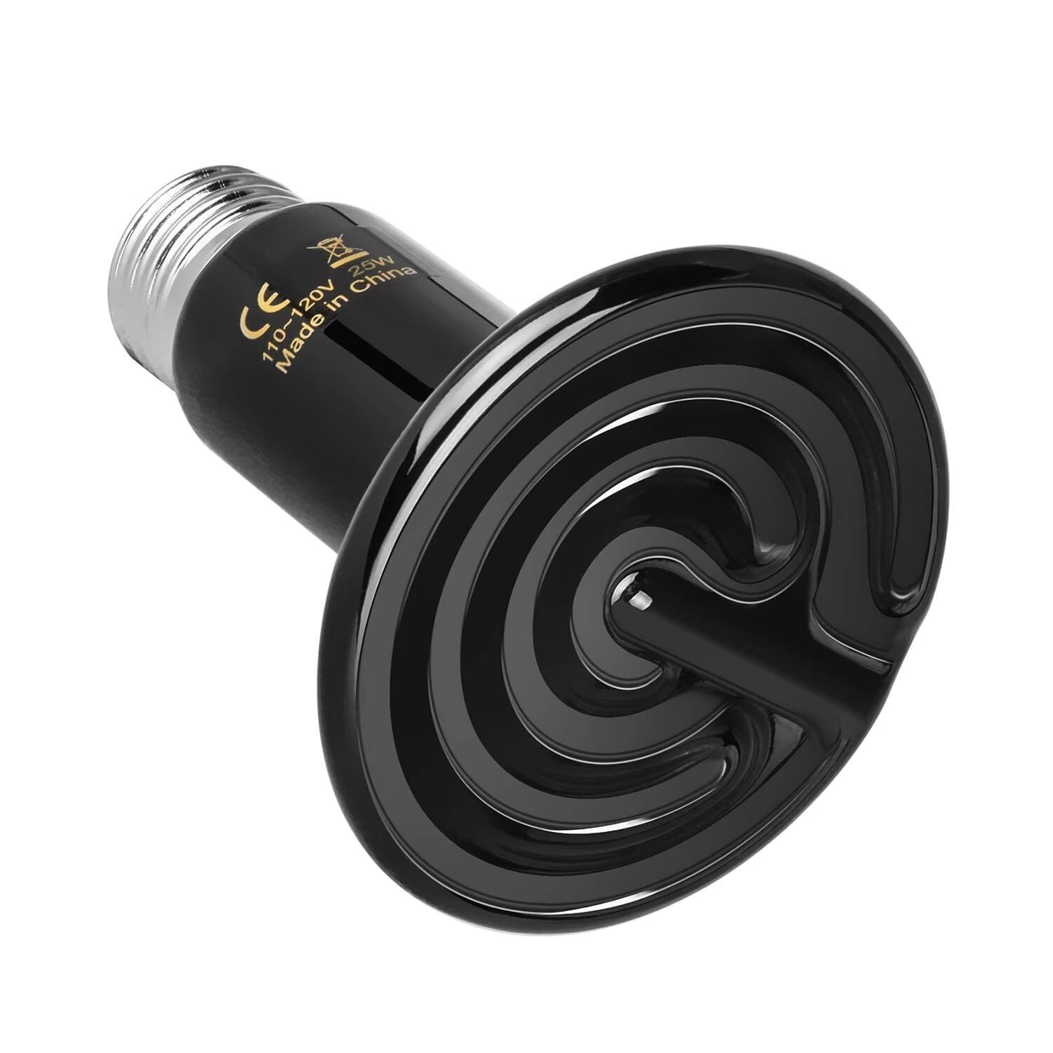 Simple Deluxe 25W Ceramic Heat Emitter Reptile Heat Lamp Bulb No Light ...