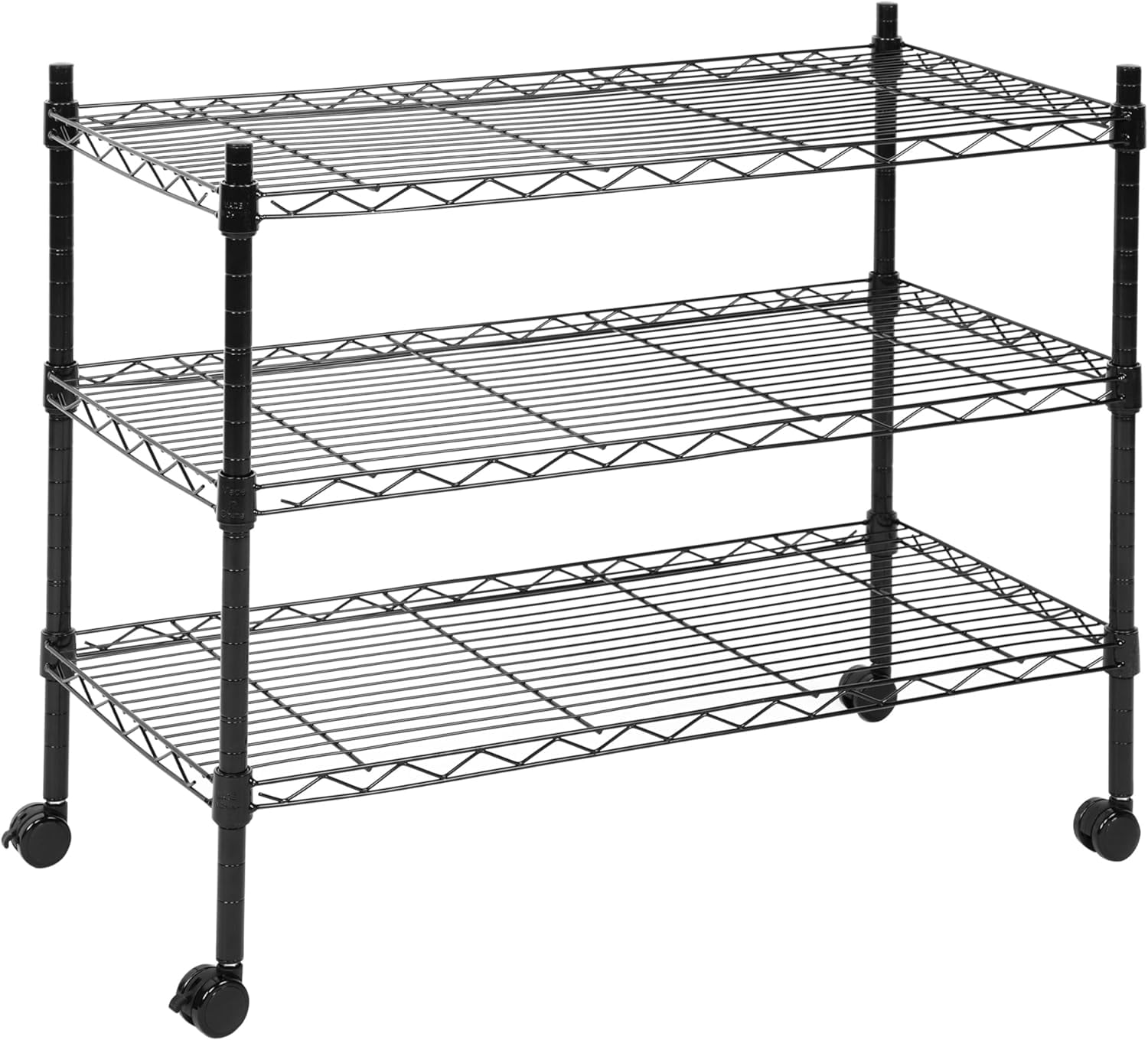 Simple Deluxe 3 Tier Storage Shelving Unit, 23"H x 30"W x 14"D ...