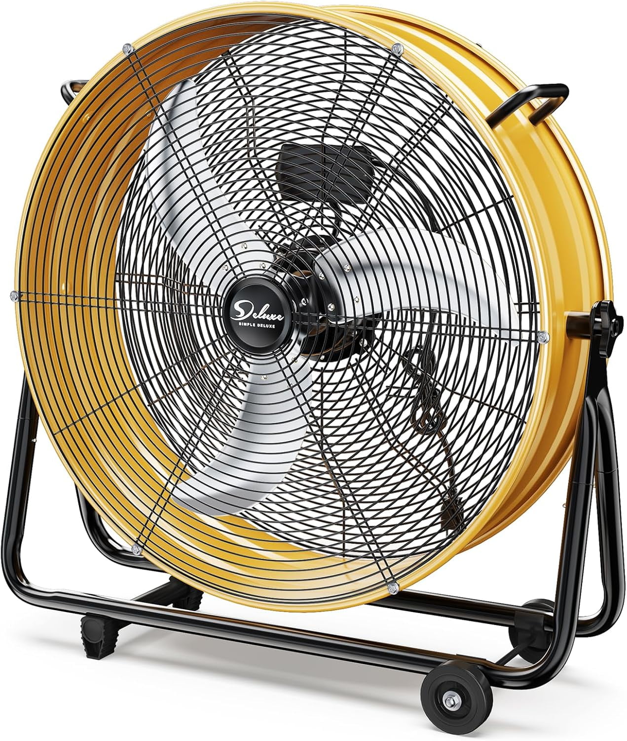 Simple Deluxe 30 Inch Heavy Duty Metal Industrial Drum Fan, 3 Speed Air ...