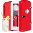 Simple Deluxe 4L/6 Can Mini Fridge with Observation Window, Portable ...