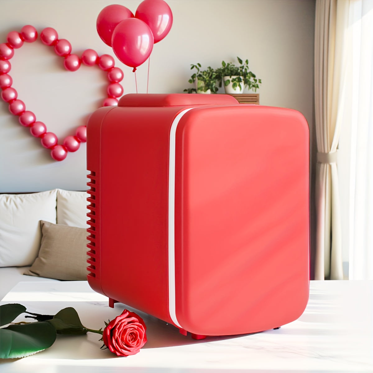 Simple Deluxe 4L Portable Mini Fridge Warmer And Cooler Six 12oz Cans ...