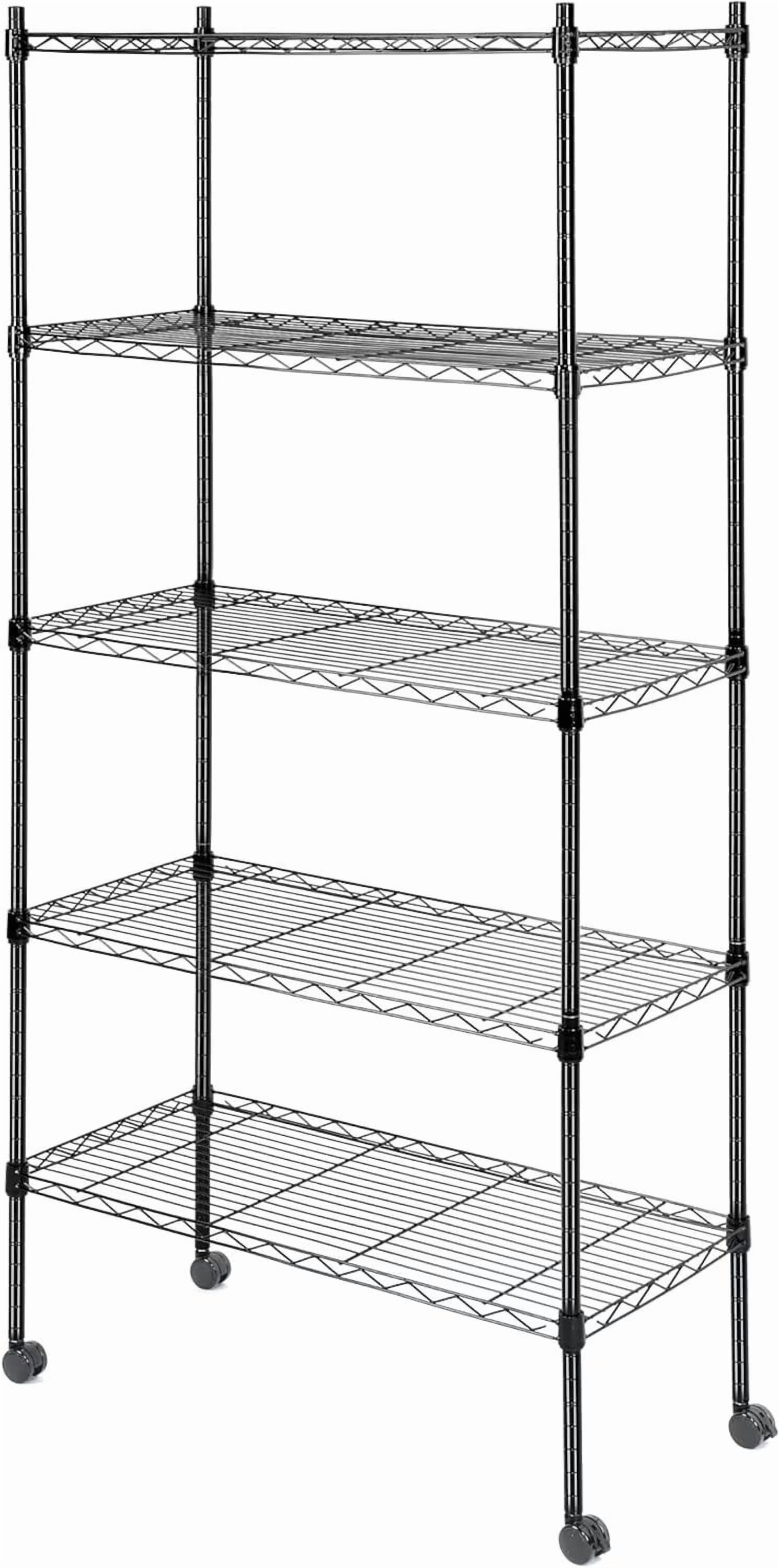 Simple Deluxe 5-Tier Heavy Duty Wire Shelving Unit, Adjustable Metal ...
